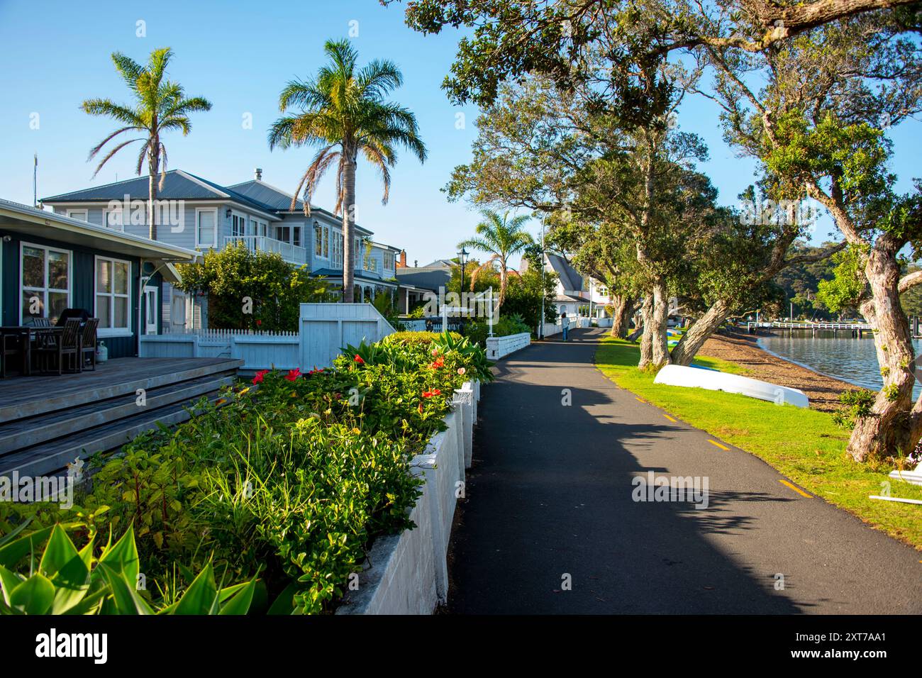 The Strand Pedestrian Alley in the Town of Russell - New Zealand Stock ...