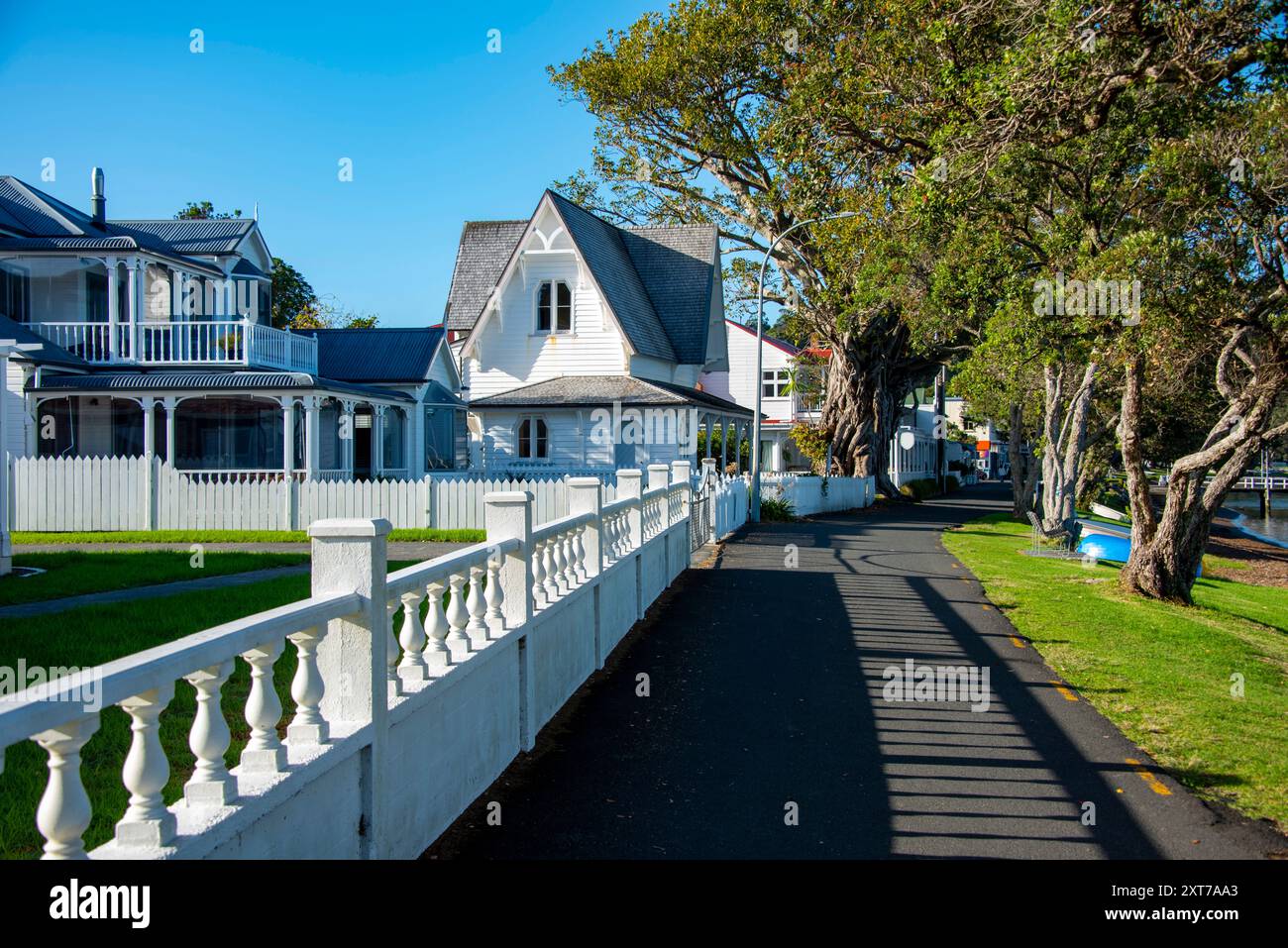 The Strand Pedestrian Alley in the Town of Russell - New Zealand Stock ...