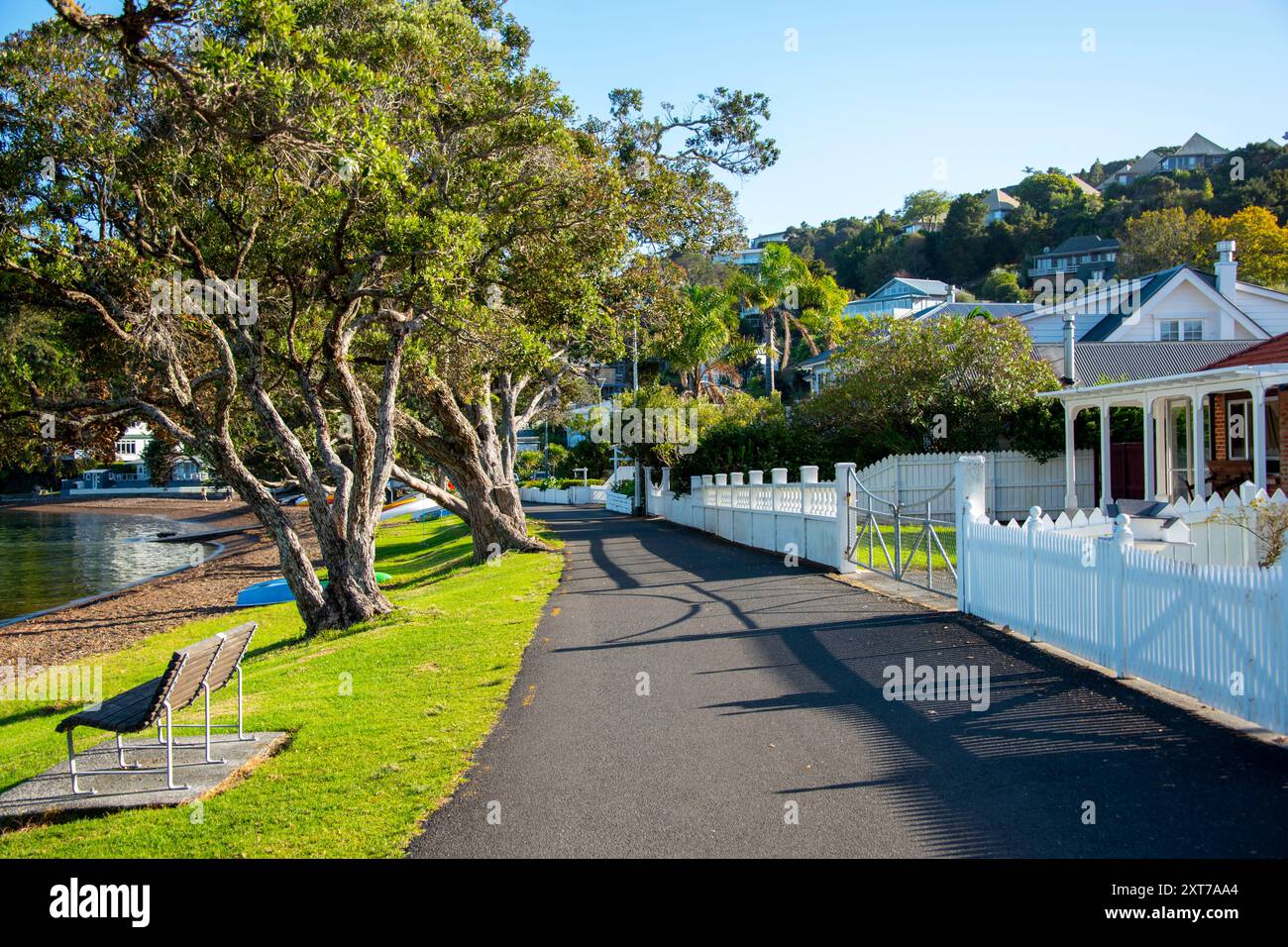 The Strand Pedestrian Alley in the Town of Russell - New Zealand Stock ...