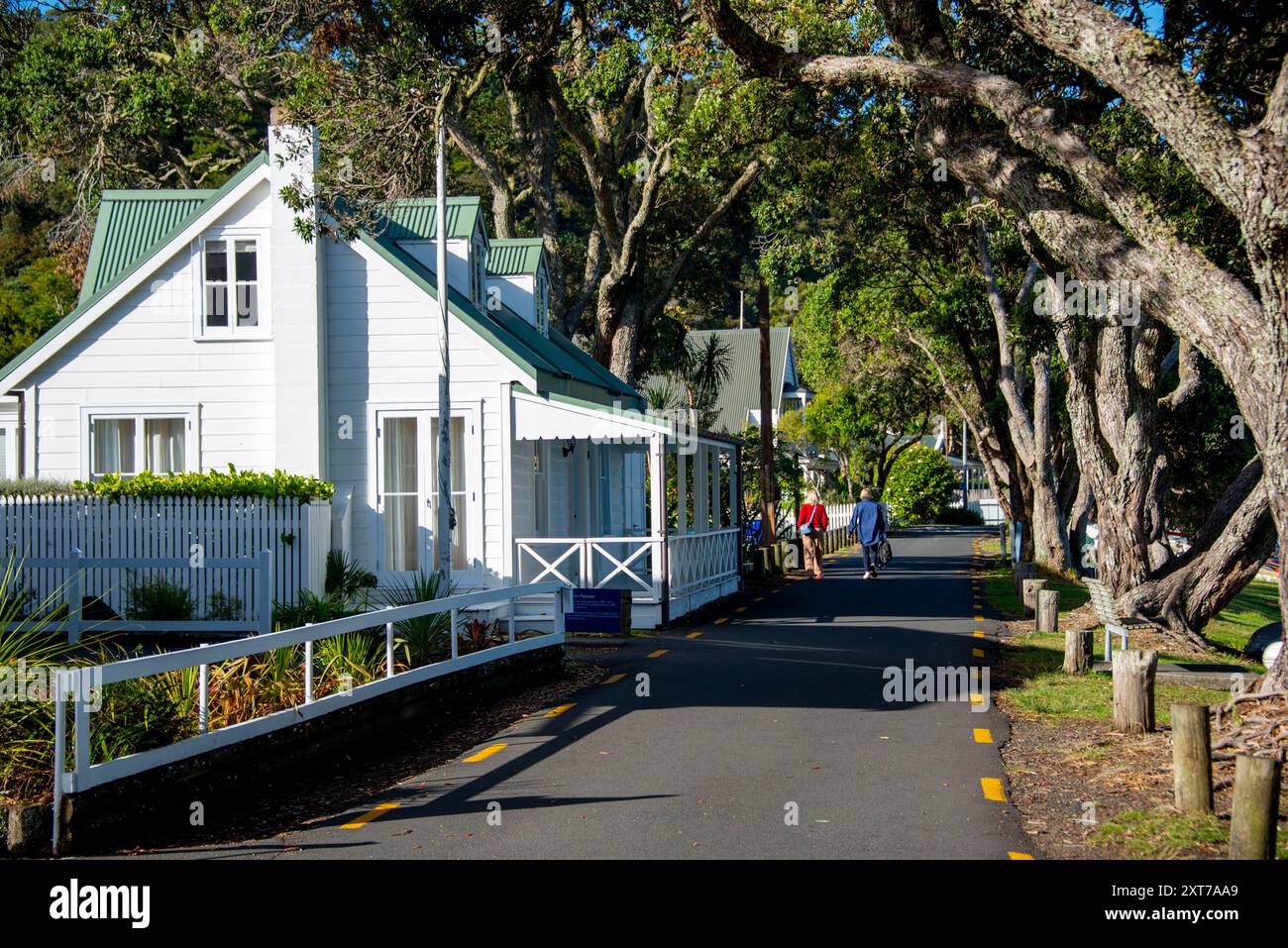 The Strand Pedestrian Alley in the Town of Russell - New Zealand Stock ...
