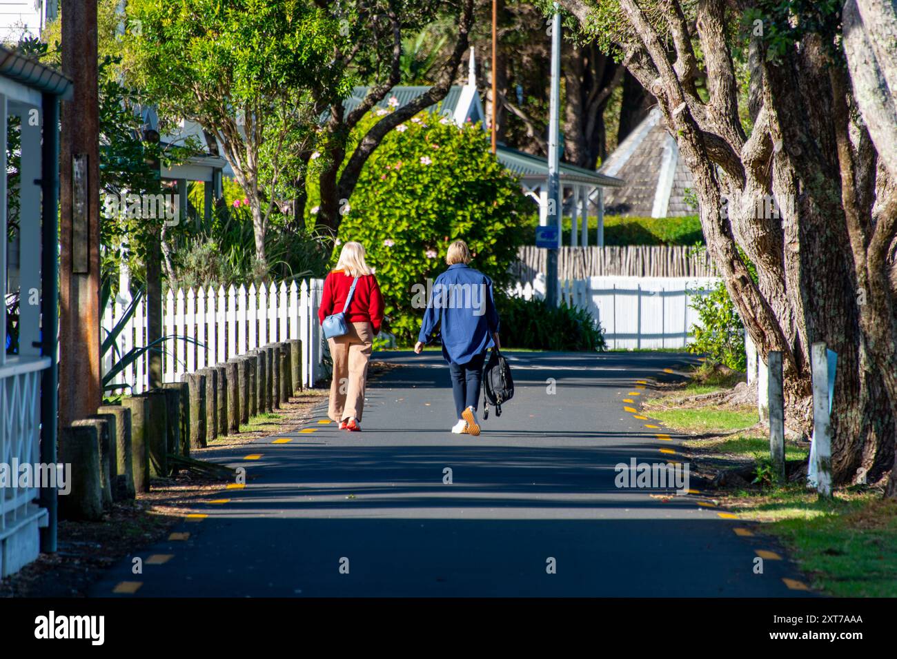 The Strand Pedestrian Alley in the Town of Russell - New Zealand Stock ...