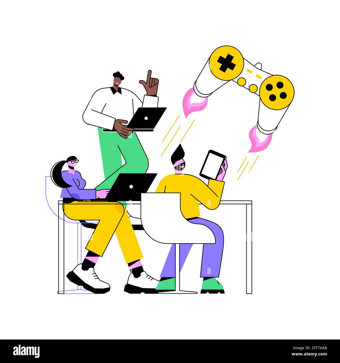 Game launch isolated cartoon vector illustrations Stock Vector Image ...