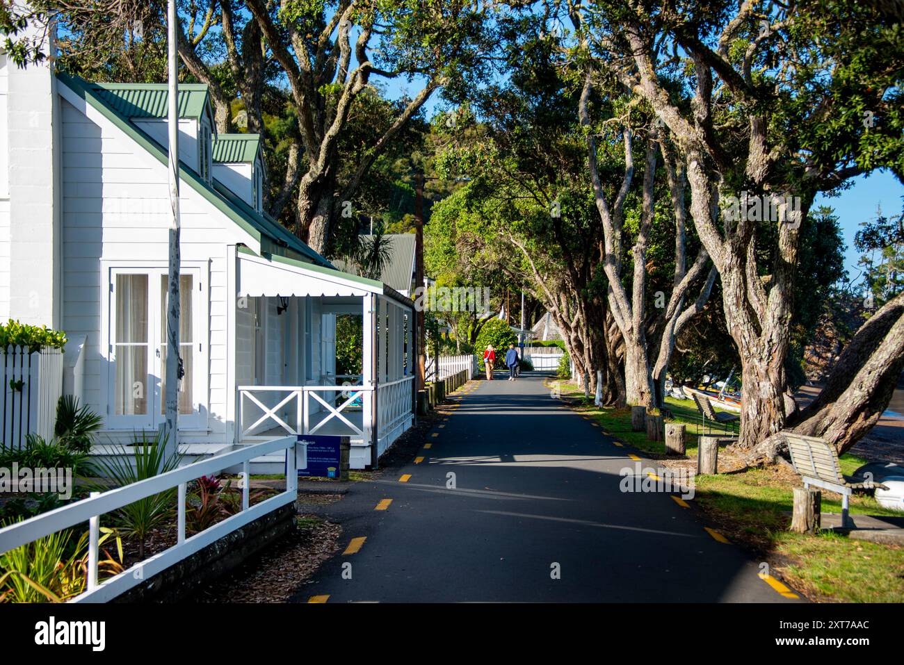 The Strand Pedestrian Alley in the Town of Russell - New Zealand Stock ...