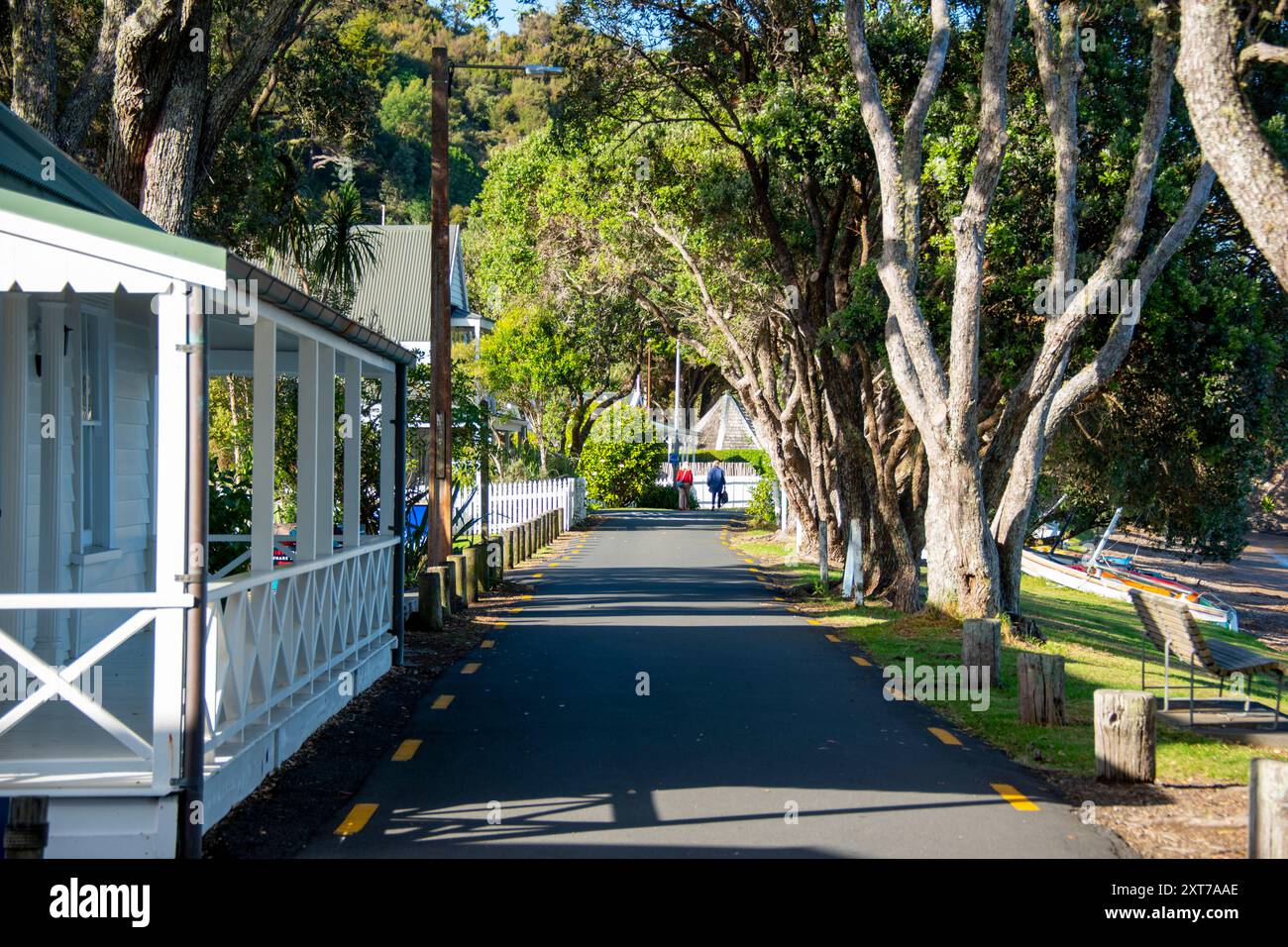 The Strand Pedestrian Alley in the Town of Russell - New Zealand Stock ...