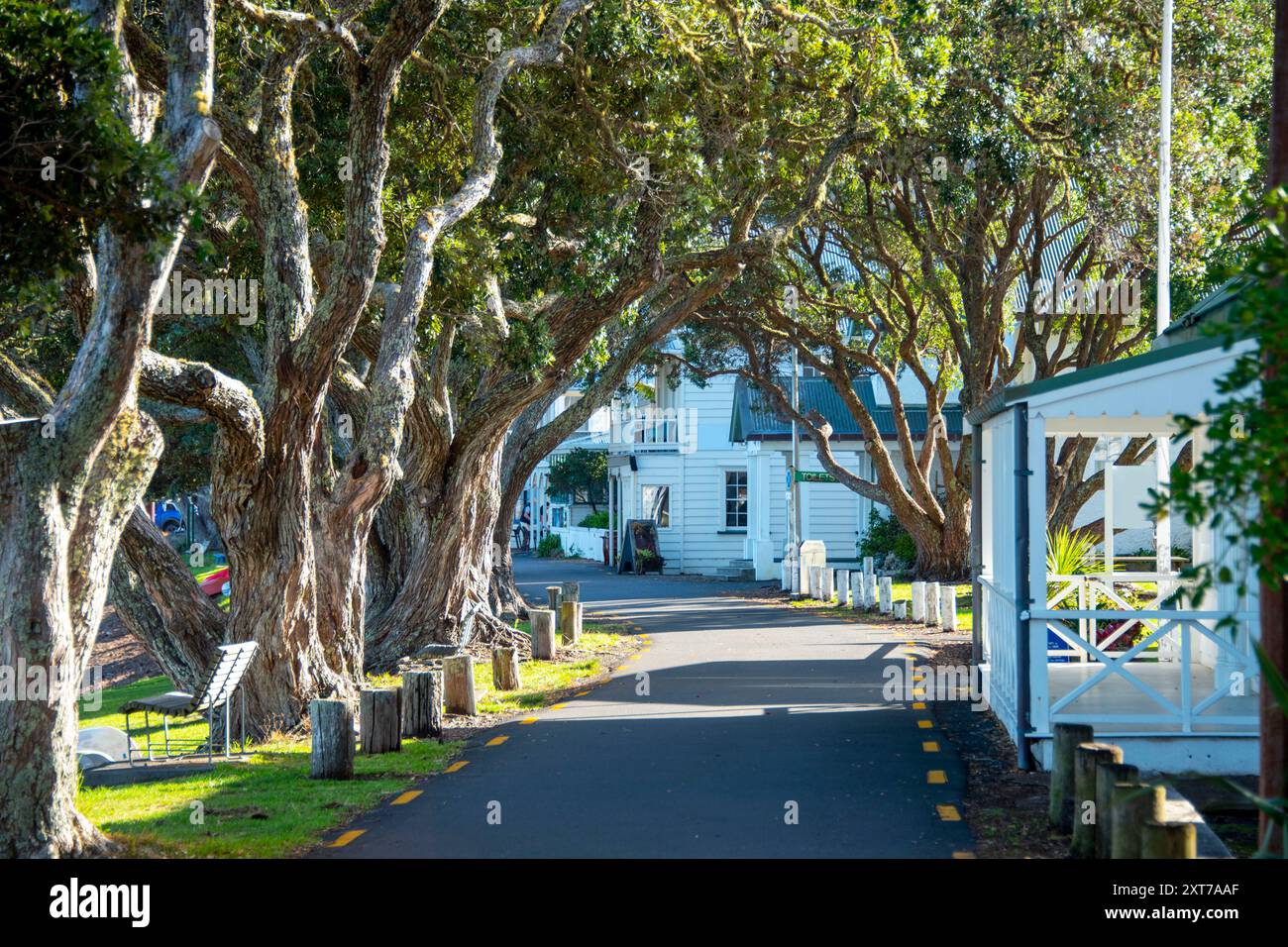 The Strand Pedestrian Alley in the Town of Russell - New Zealand Stock ...