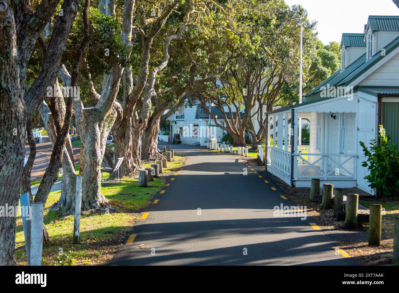 The Strand Pedestrian Alley in the Town of Russell - New Zealand Stock ...