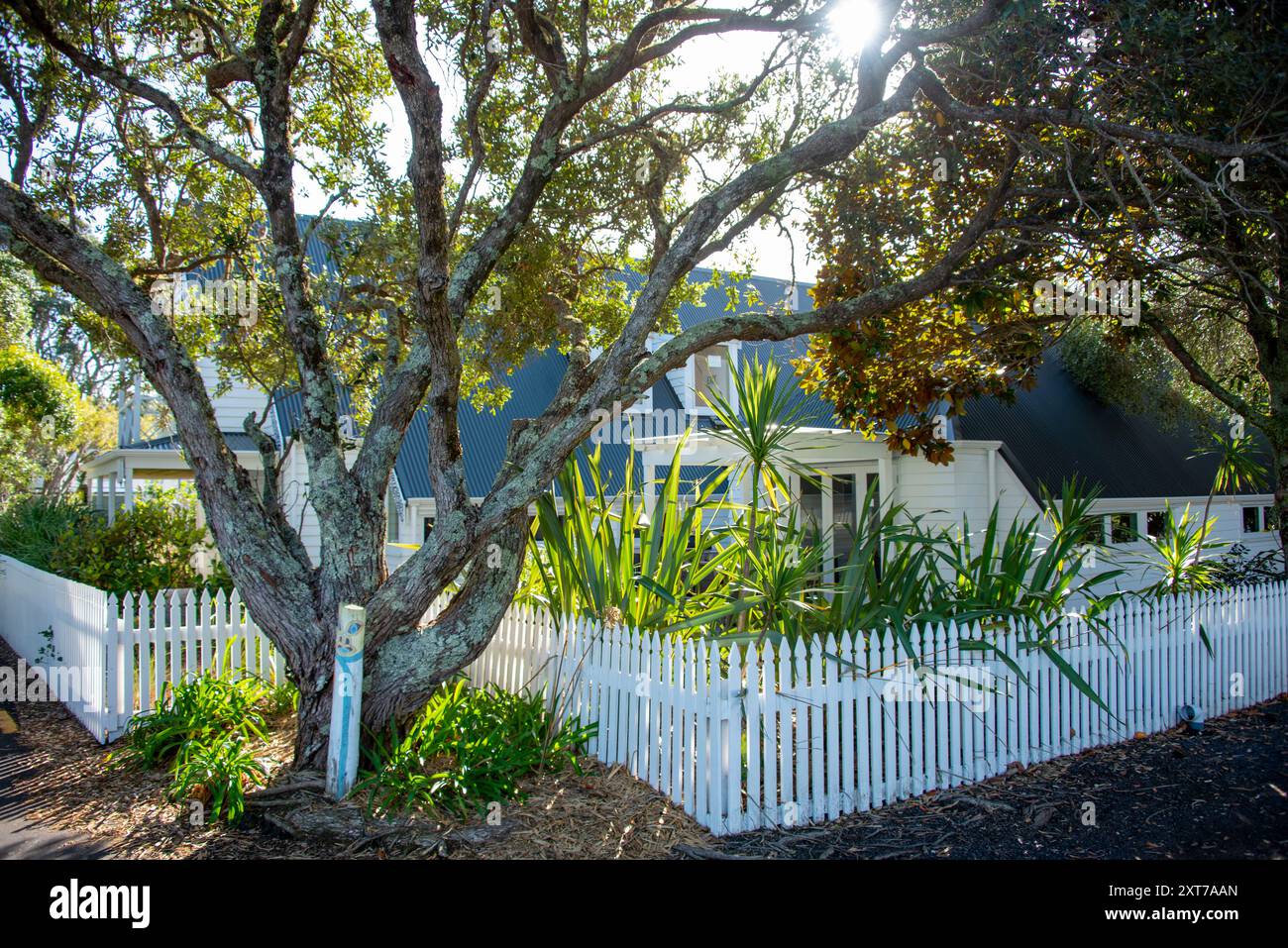 The Strand Pedestrian Alley in the Town of Russell - New Zealand Stock ...