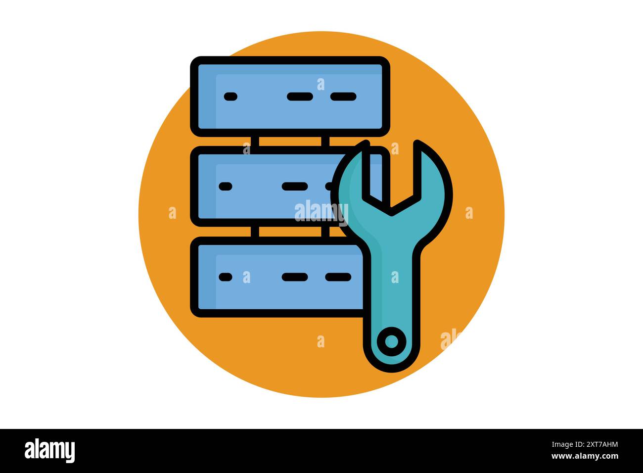 Data engineering colored outline icon. icon related to technology. data ...