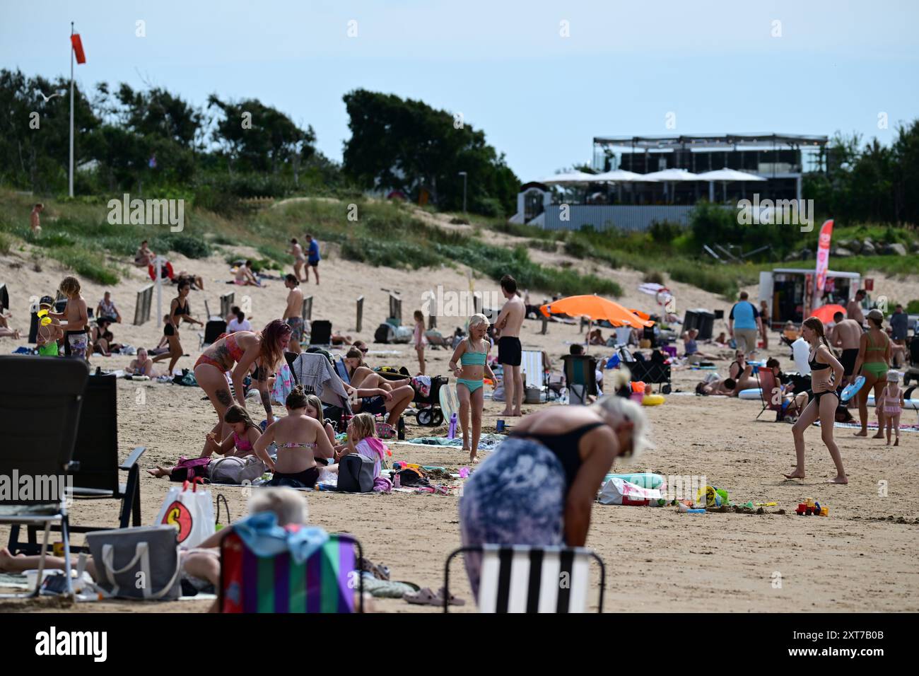 People on Tylösand Beach in Halmstad, Sweden Stock Photo - Alamy