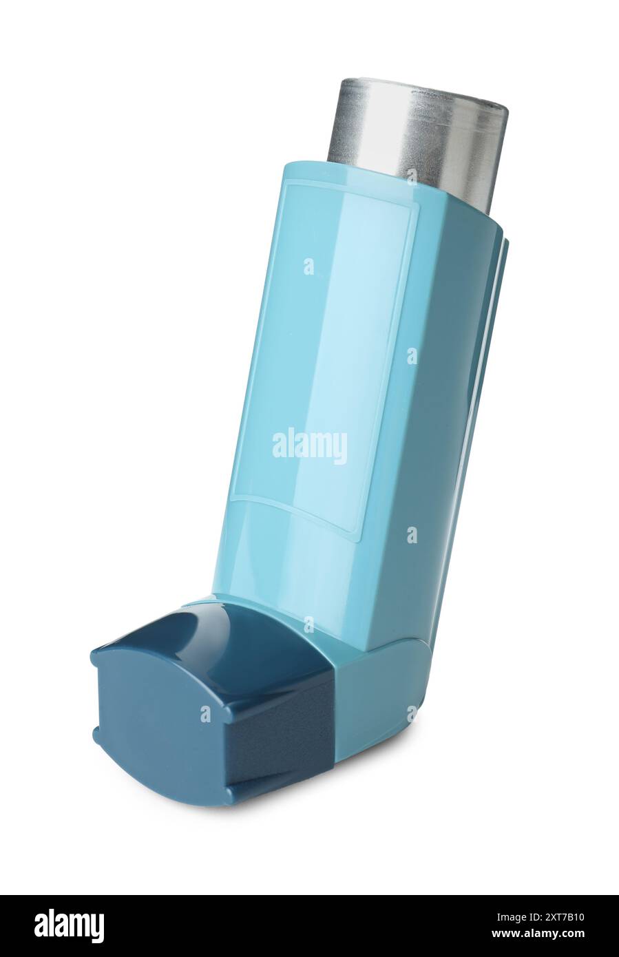 One inhaler isolated on white. Asthma treatment Stock Photo - Alamy