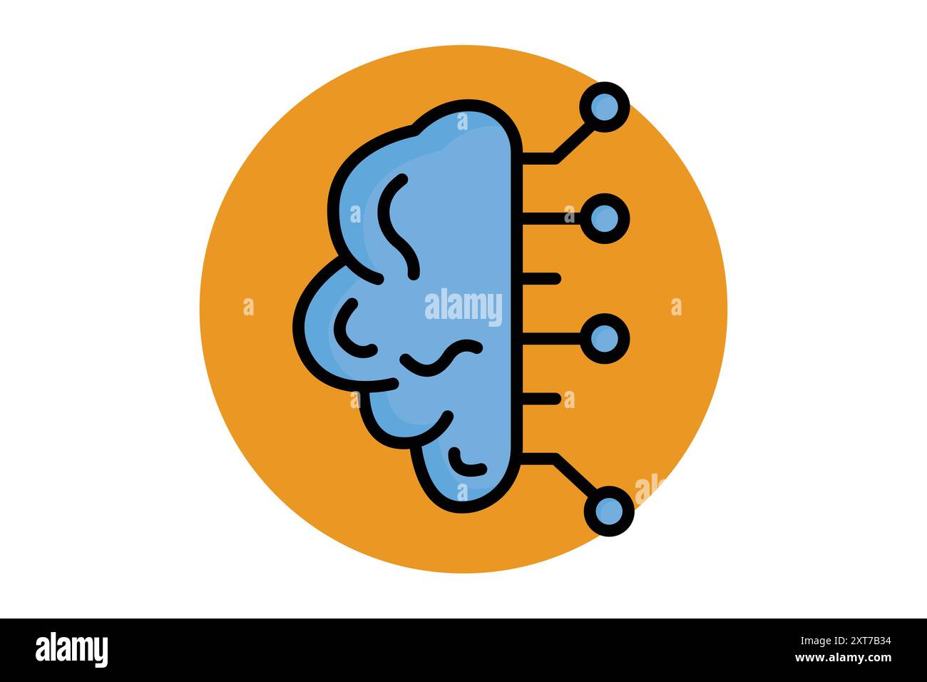 Business intelligence colored outline icon. icon related to technology ...