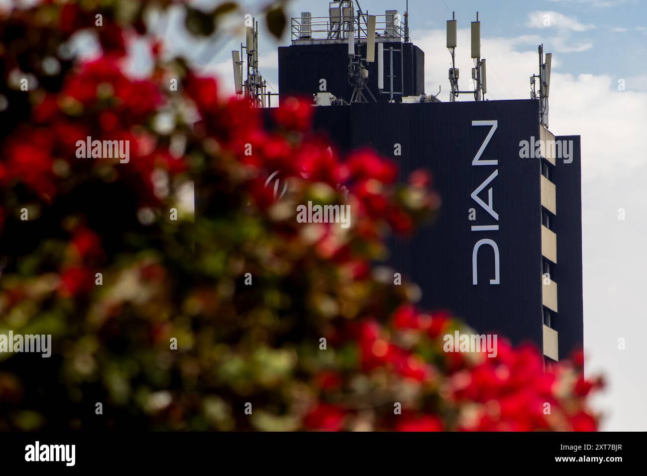 CALI, COLOMBIA - 13 AUGUST 2024. Facade of the DIAN (Directiorate of ...