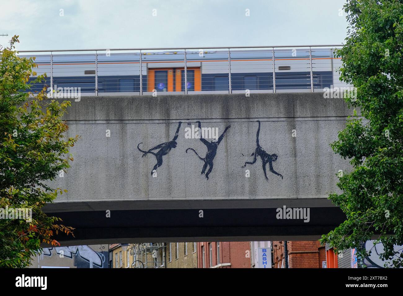 A third Banksy artwork appears for the third day running, this time in ...