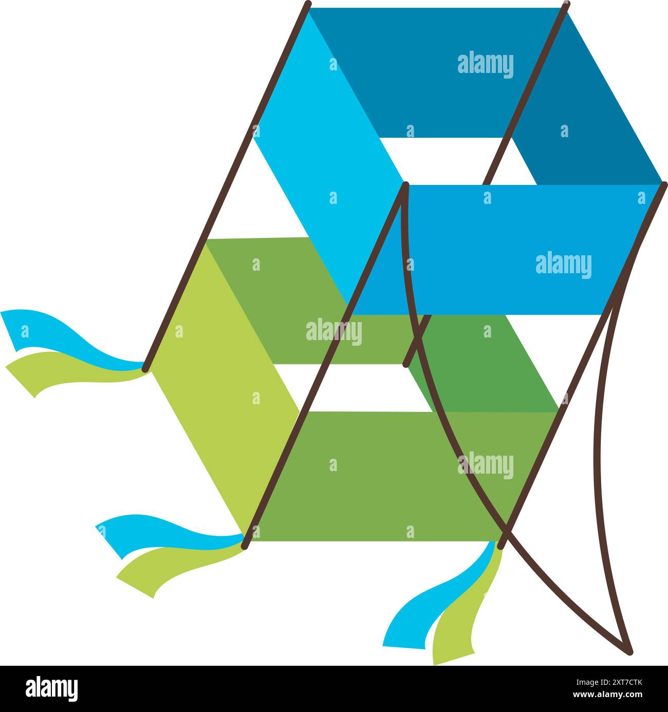 box kite fly isolated Stock Vector Image & Art - Alamy