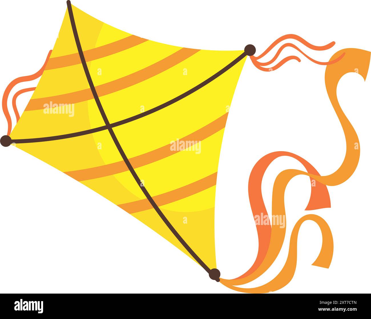 yellow kite isolated on white background Stock Vector Image & Art - Alamy
