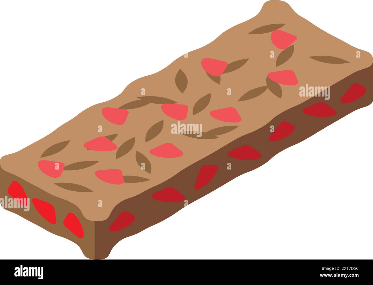 Isometric icon of a delicious protein bar perfect for a quick snack or ...