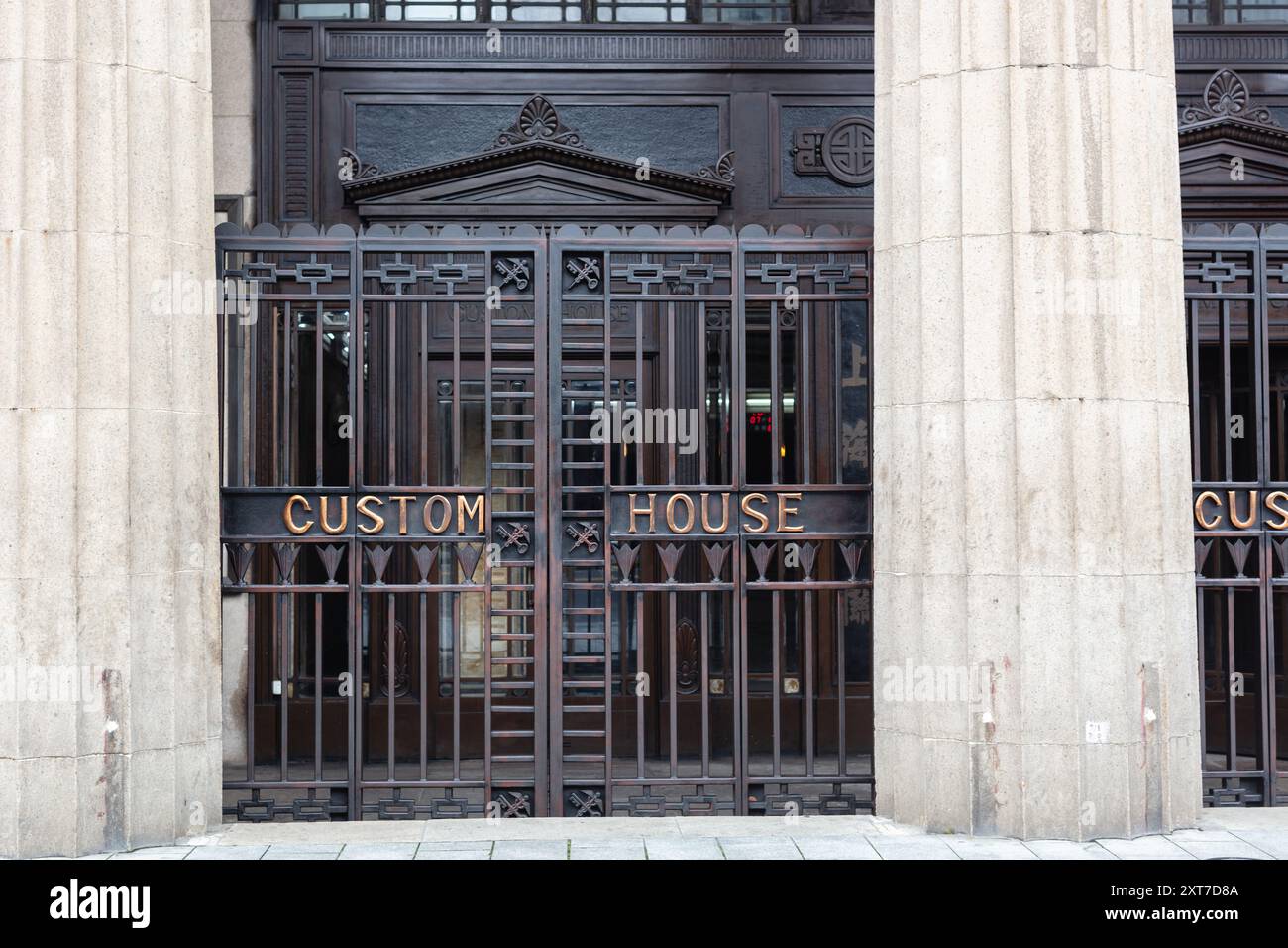 The Custom House gate details, the Bund, Shanghai, China Stock Photo ...