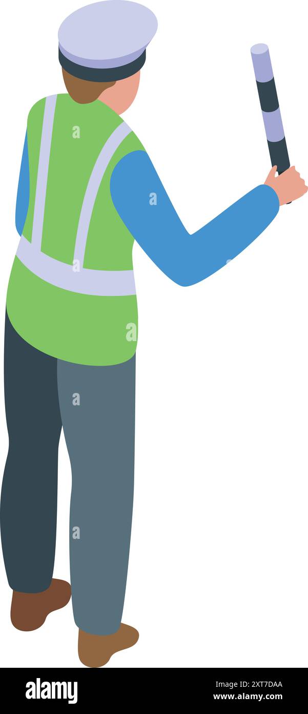 Security guard male back view Stock Vector Images - Alamy