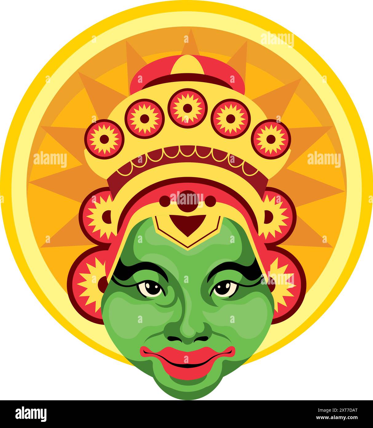 kathakali mask in onam festival of kerala Stock Vector Image & Art - Alamy