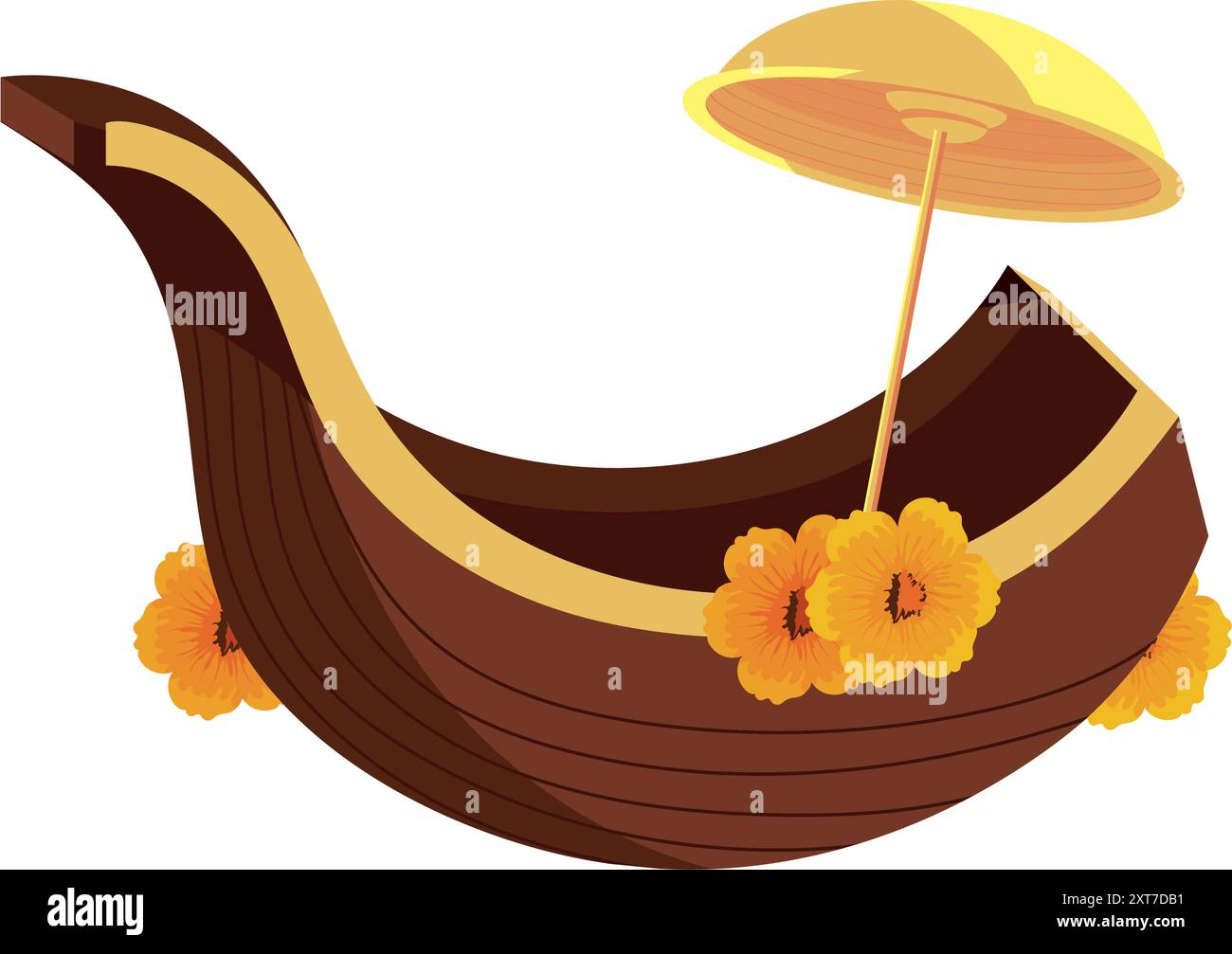 boat with umbrella for onam festival Stock Vector Image & Art - Alamy