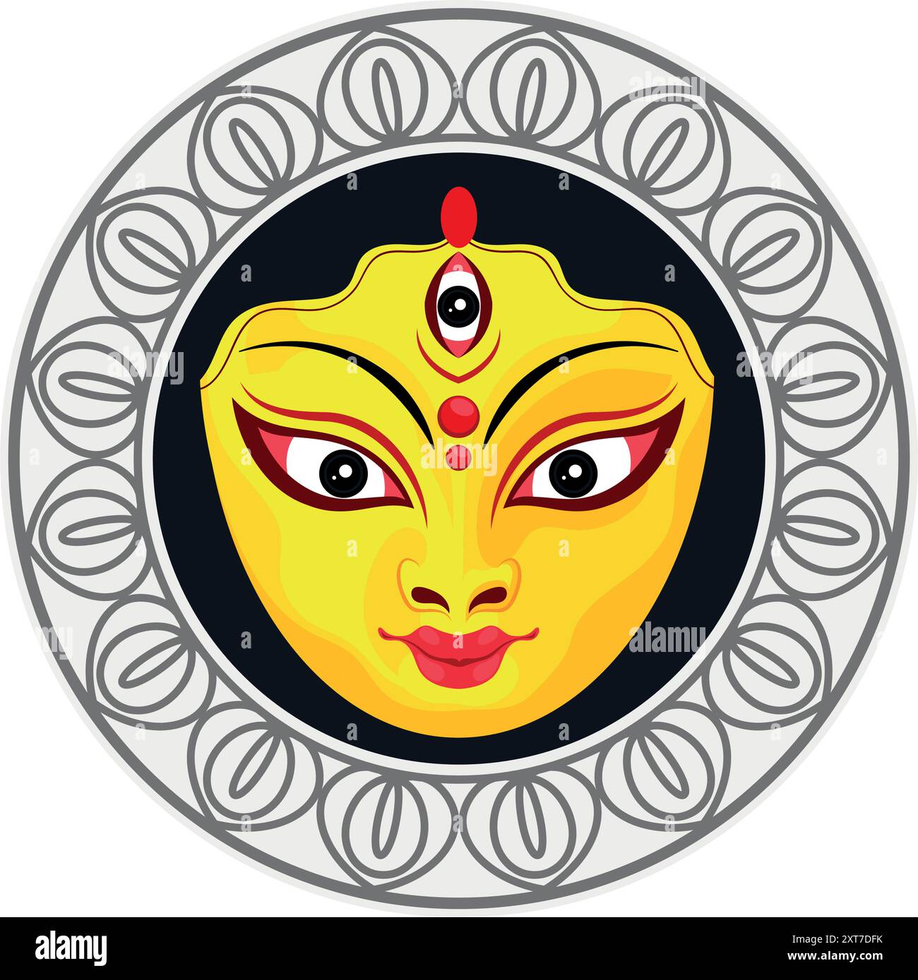 goddess durga face in happy navratri Stock Vector Image & Art - Alamy