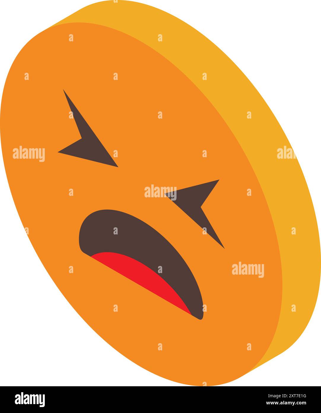 Emoji is showing disgust feeling with a tilted mouth and closed eyes ...