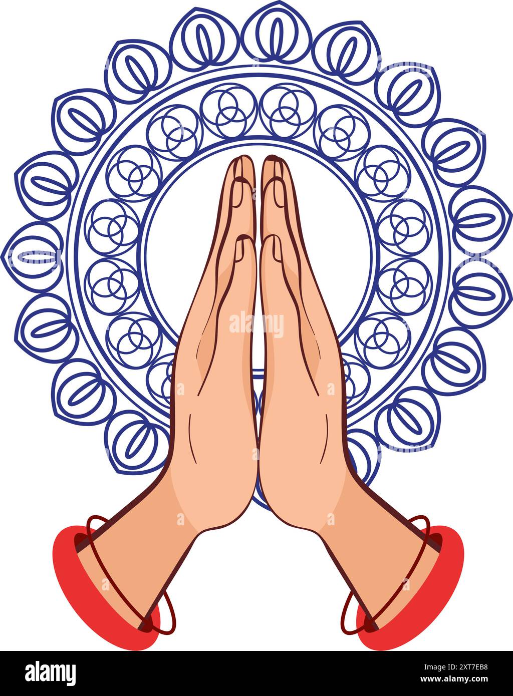 hands making namaste greeting Stock Vector Image & Art - Alamy