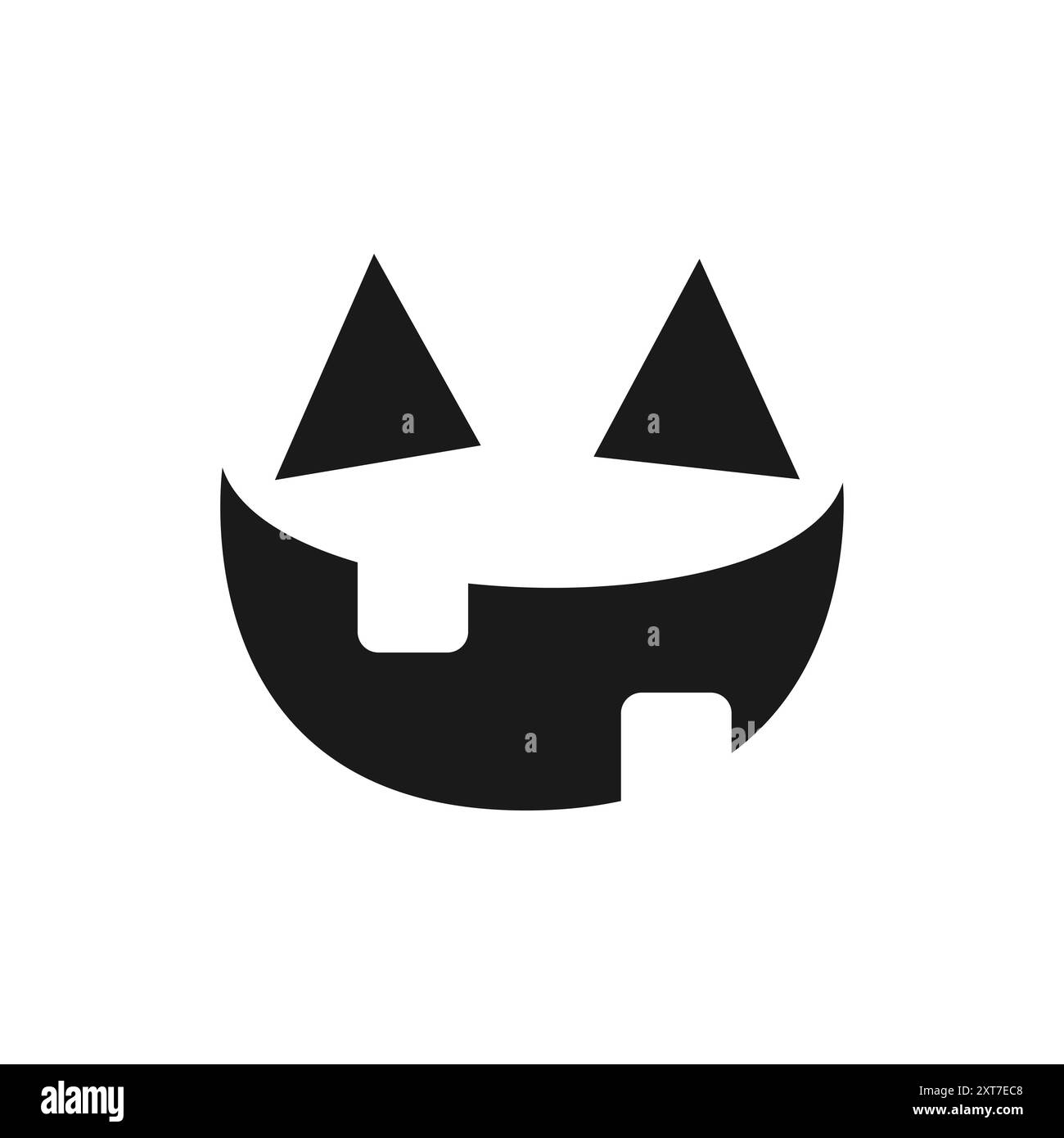 Funny Happy Monster Face, Jack O Lantern Halloween Pumpkin Icon. Cute ...
