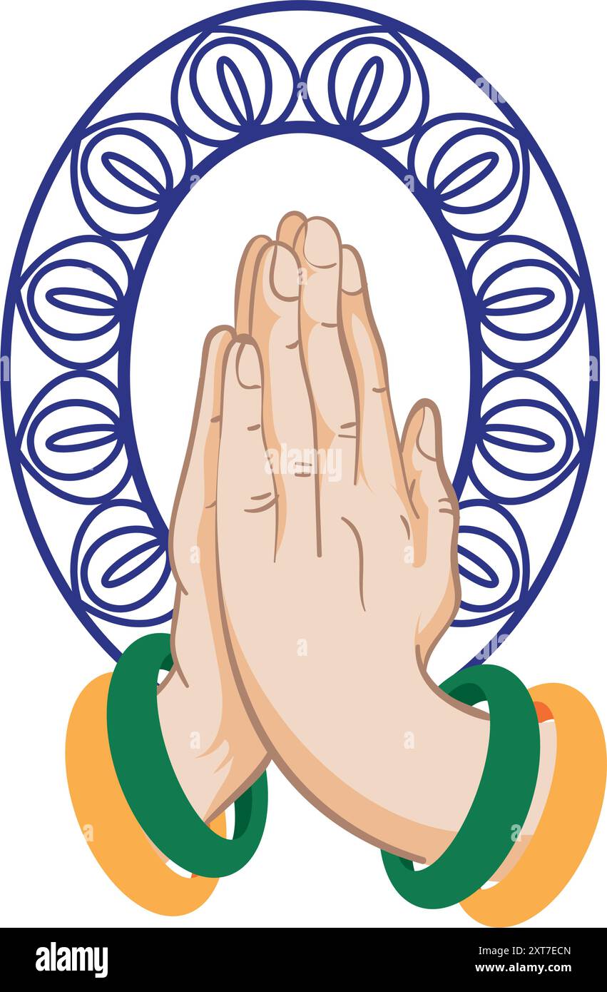 namaste gesture of hands Stock Vector Image & Art - Alamy