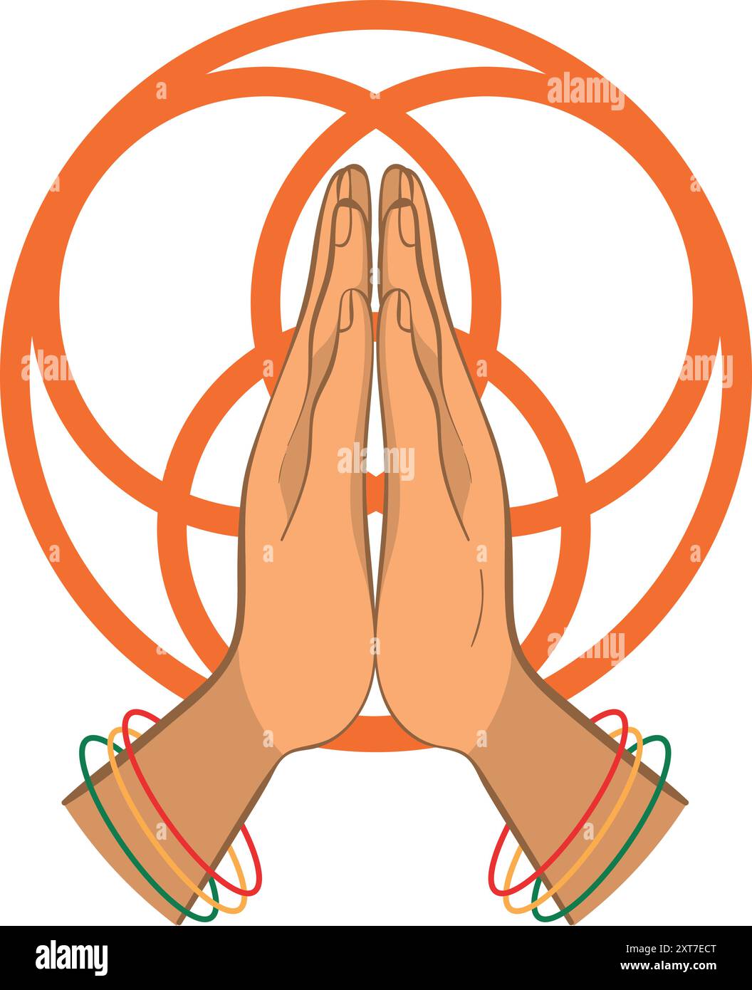 Greeting prayer pose Stock Vector Images - Alamy