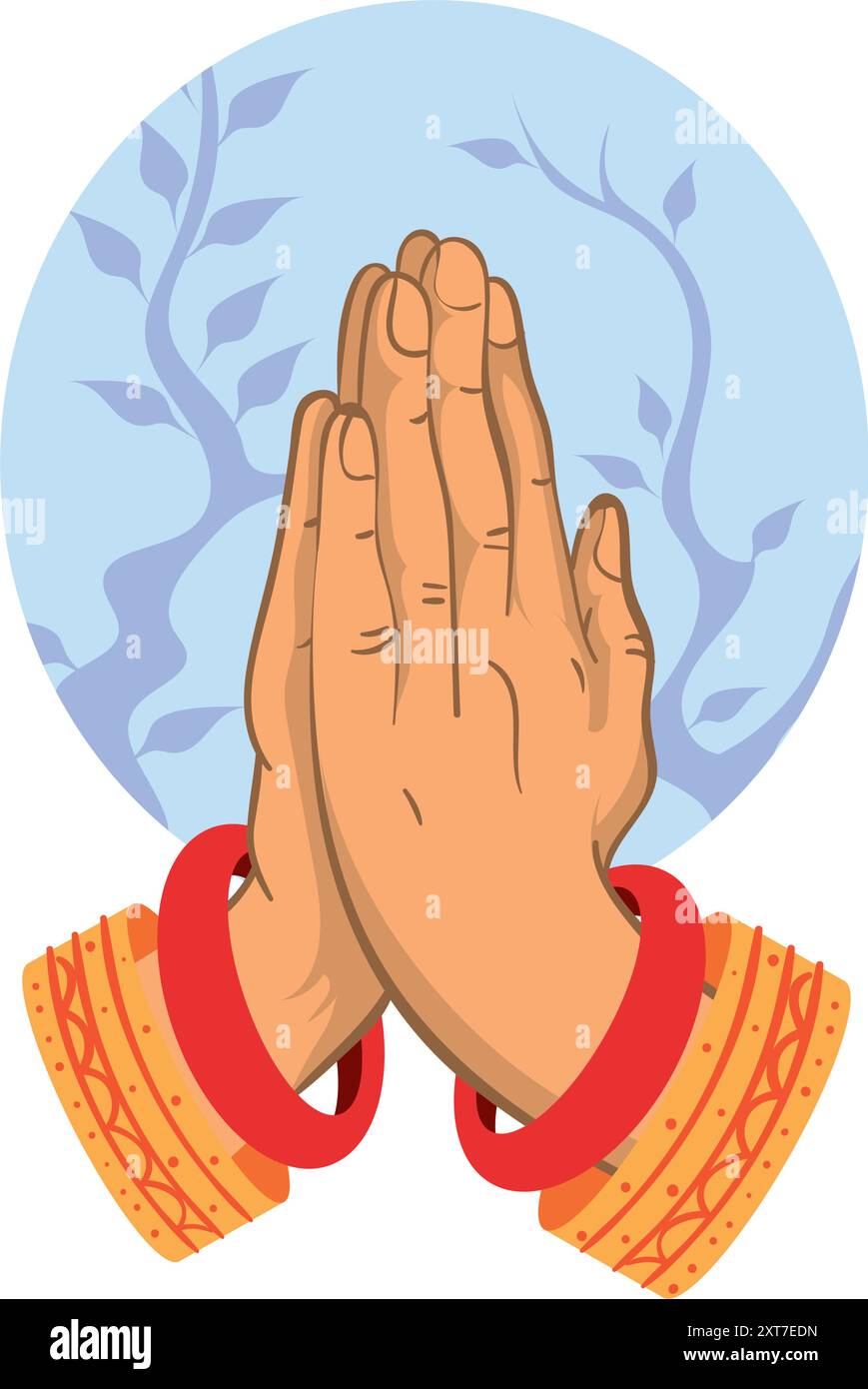 welcome hindu namaste hands Stock Vector Image & Art - Alamy