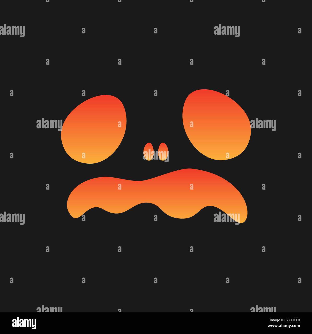 Jack O Lantern Face Halloween Pumpkin Icon. Cute Funny Evil Face ...