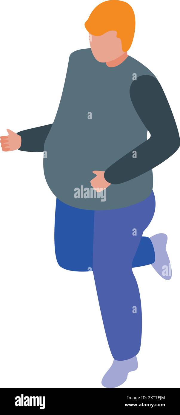 Overweight runner Stock Vector Images - Alamy