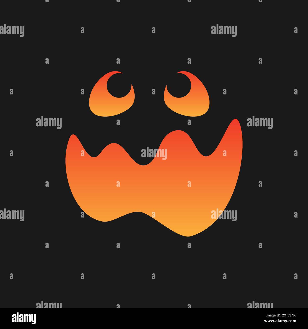 Jack O Lantern Face Halloween Pumpkin Icon. Cute Funny Evil Face ...