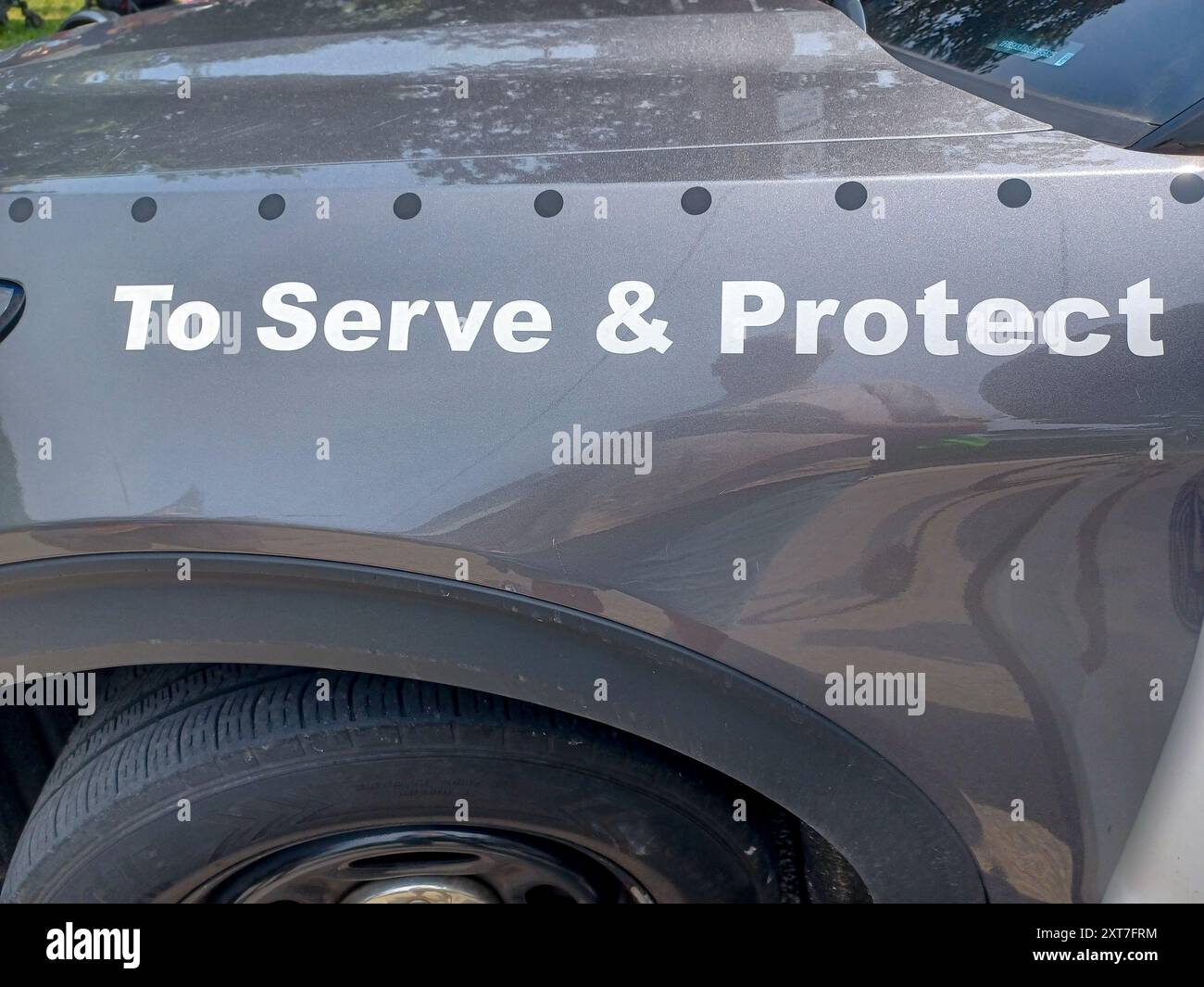 Toronto, ON, Canada – April 30, 2024: View at the police car motto To ...