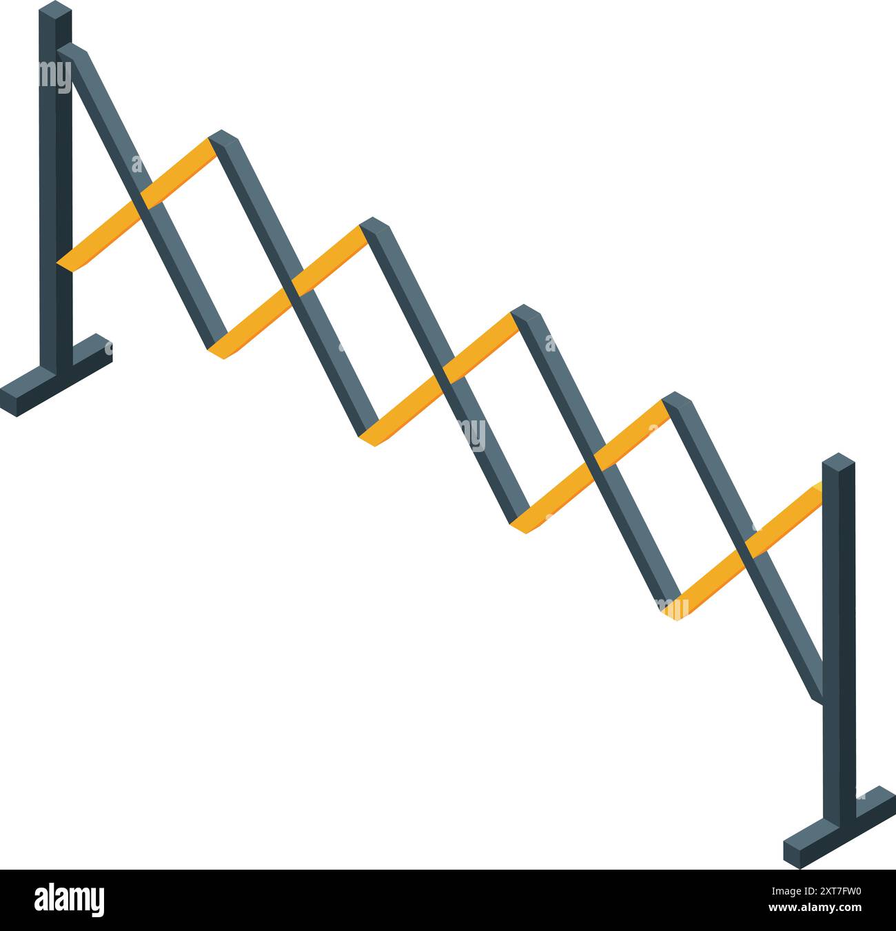 Retractable fence barrier limiting access, separating and dividing ...