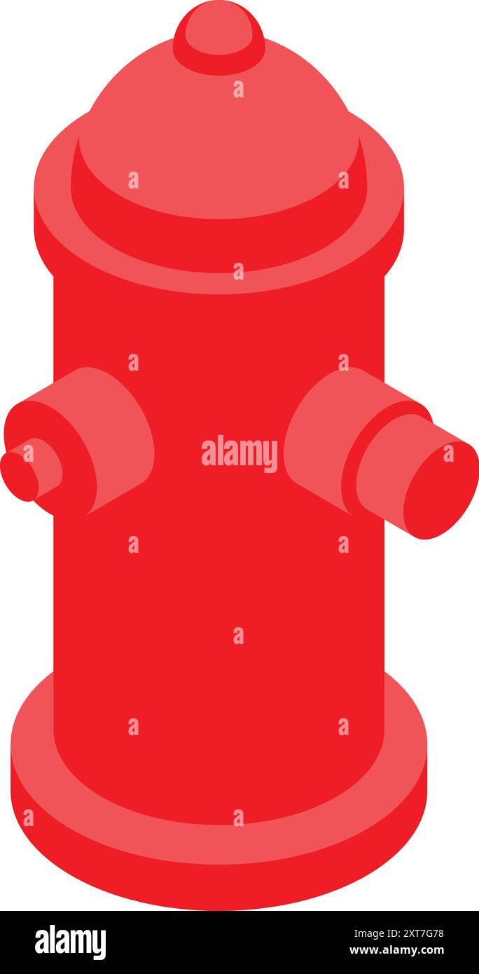 Red fire hydrant standing ready for action, providing essential fire ...