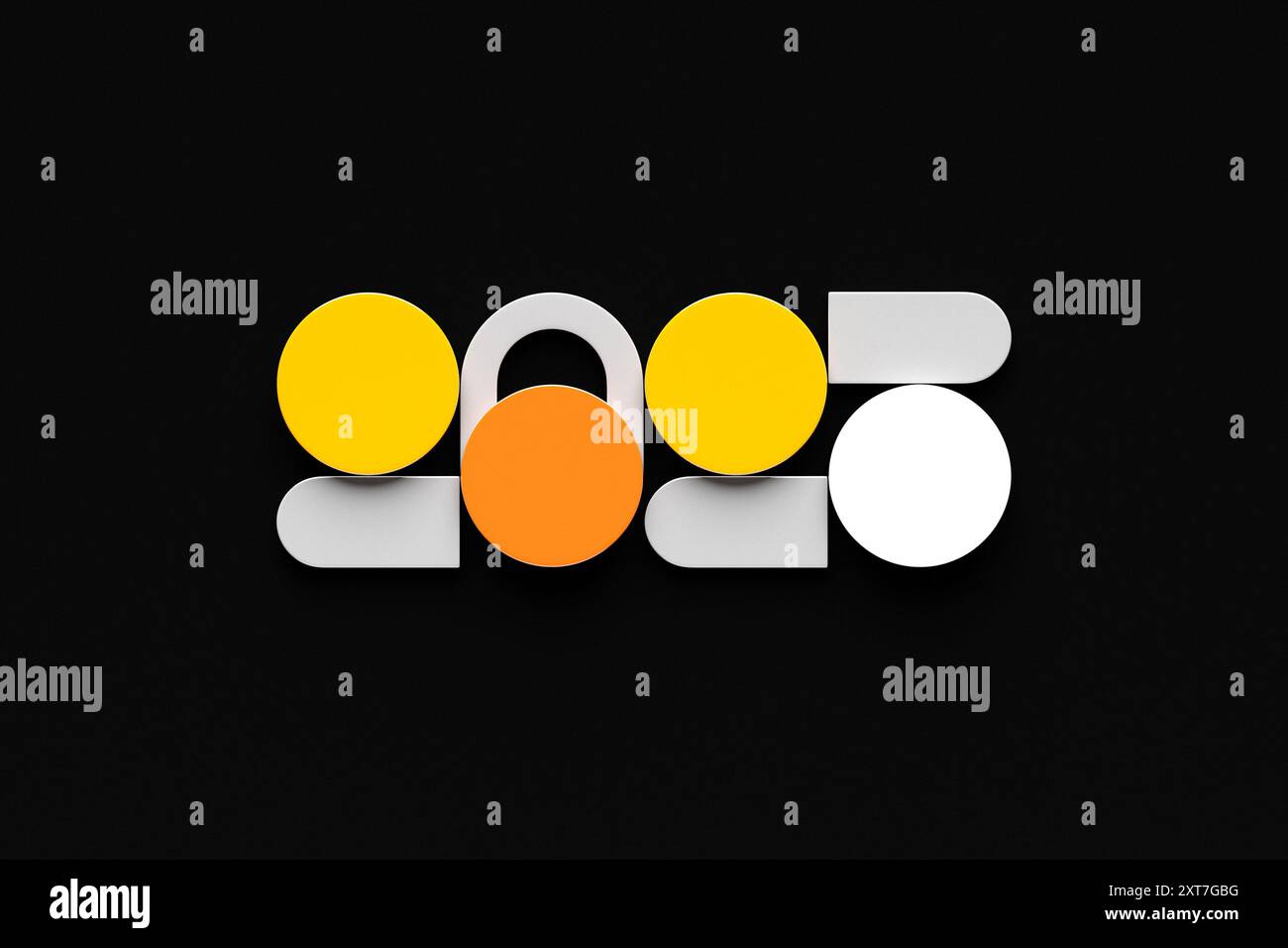 2025 calligraphy with 3d numbers on colorful background with New Year ...