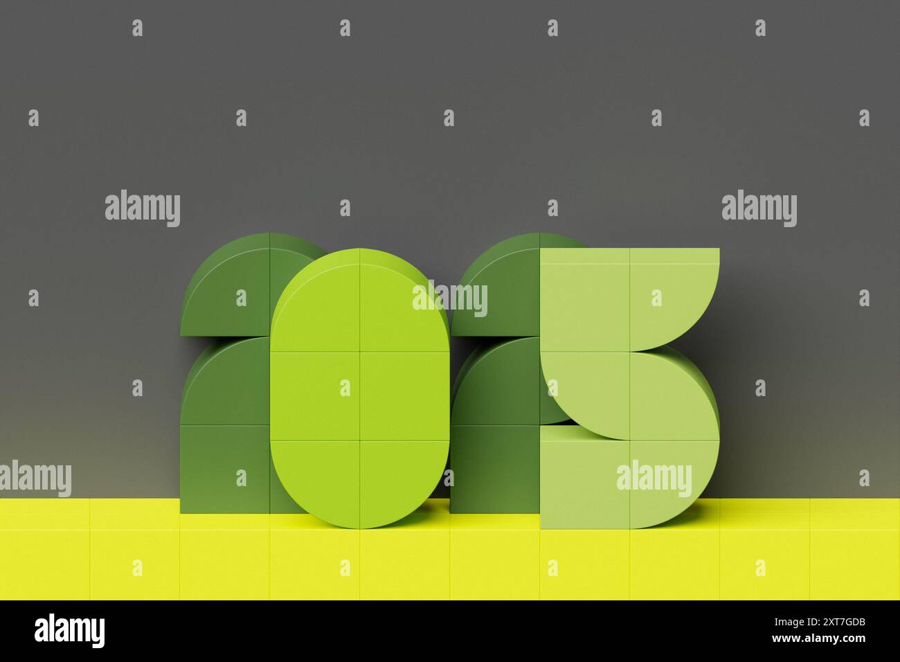 Calendar header number 2025 on pink background. Happy new year 2025 ...