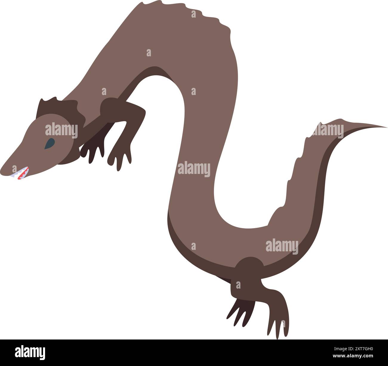 Prehistoric basilosaurus, an extinct whale from the late eocene ...
