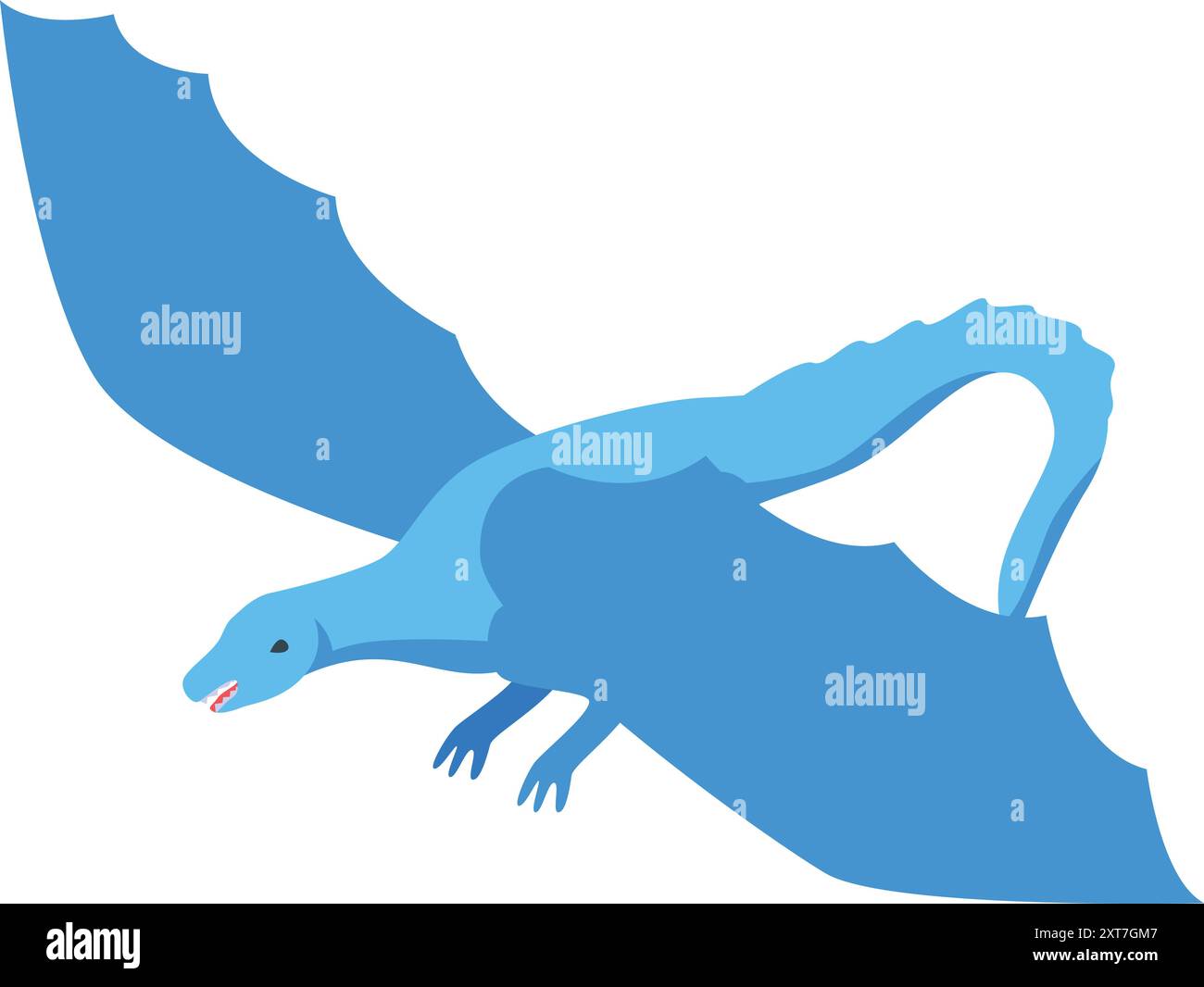 Blue ice dragon flying and spreading its wings Stock Vector Image & Art ...