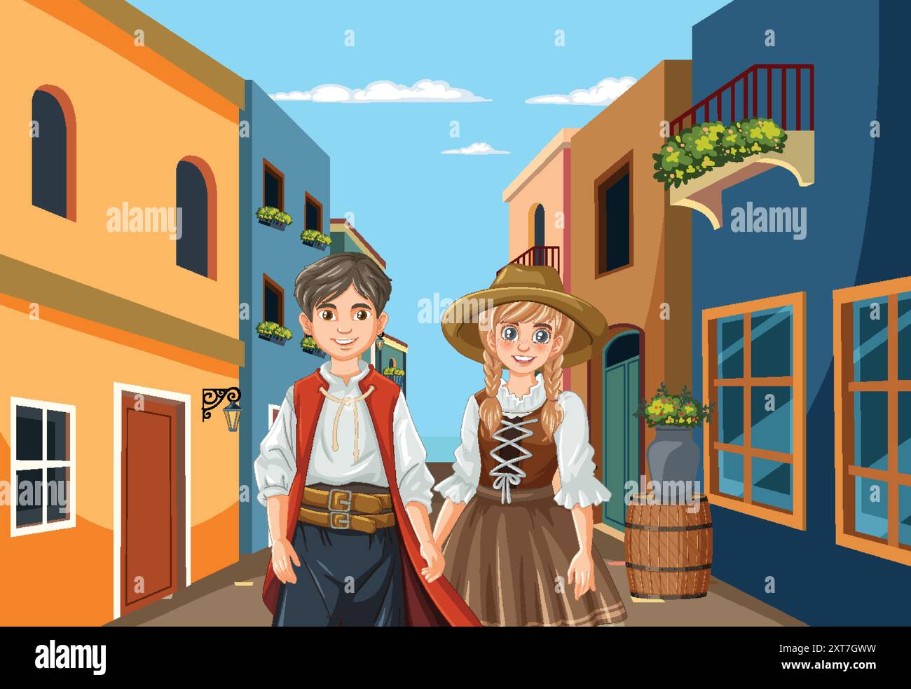 Village couple Stock Vector Images - Alamy