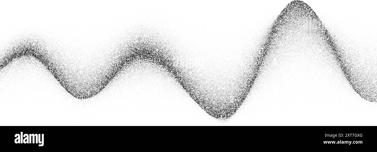 Wavy grain gradient texture. Black stippled fluid background. Grunge ...