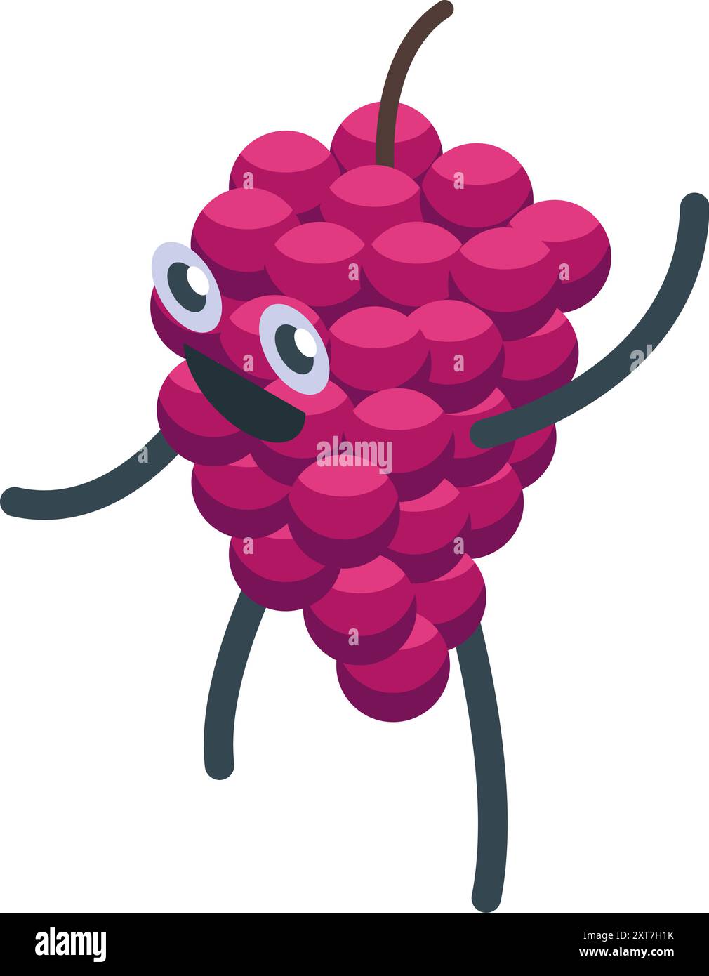 Cheerful cartoon grape character hi-res stock photography and images ...
