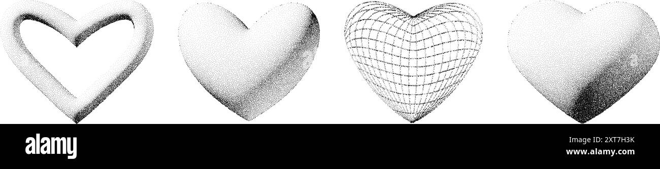 Dotted 3d heart shape Stock Vector Images - Alamy