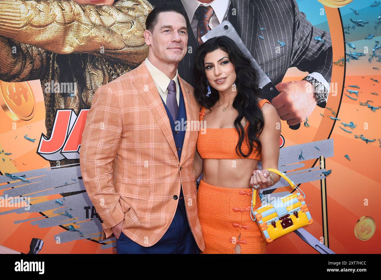 John Cena, left, and Shay Shariatzadeh arrive at the LA Premiere of "Jackpot!" at the TCL ...