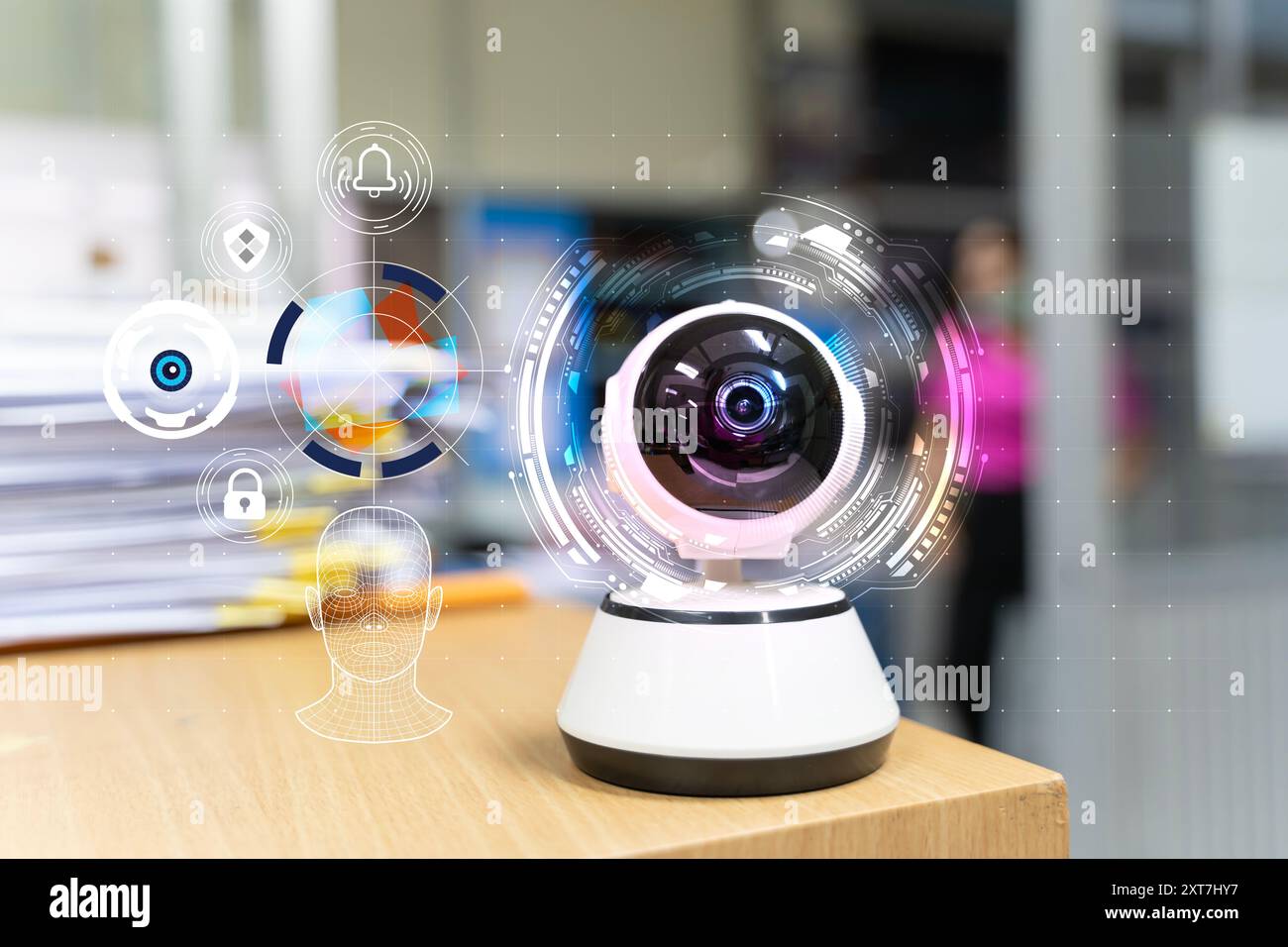 CCTV or surveillance operating in office building. CCTV Camera security ...