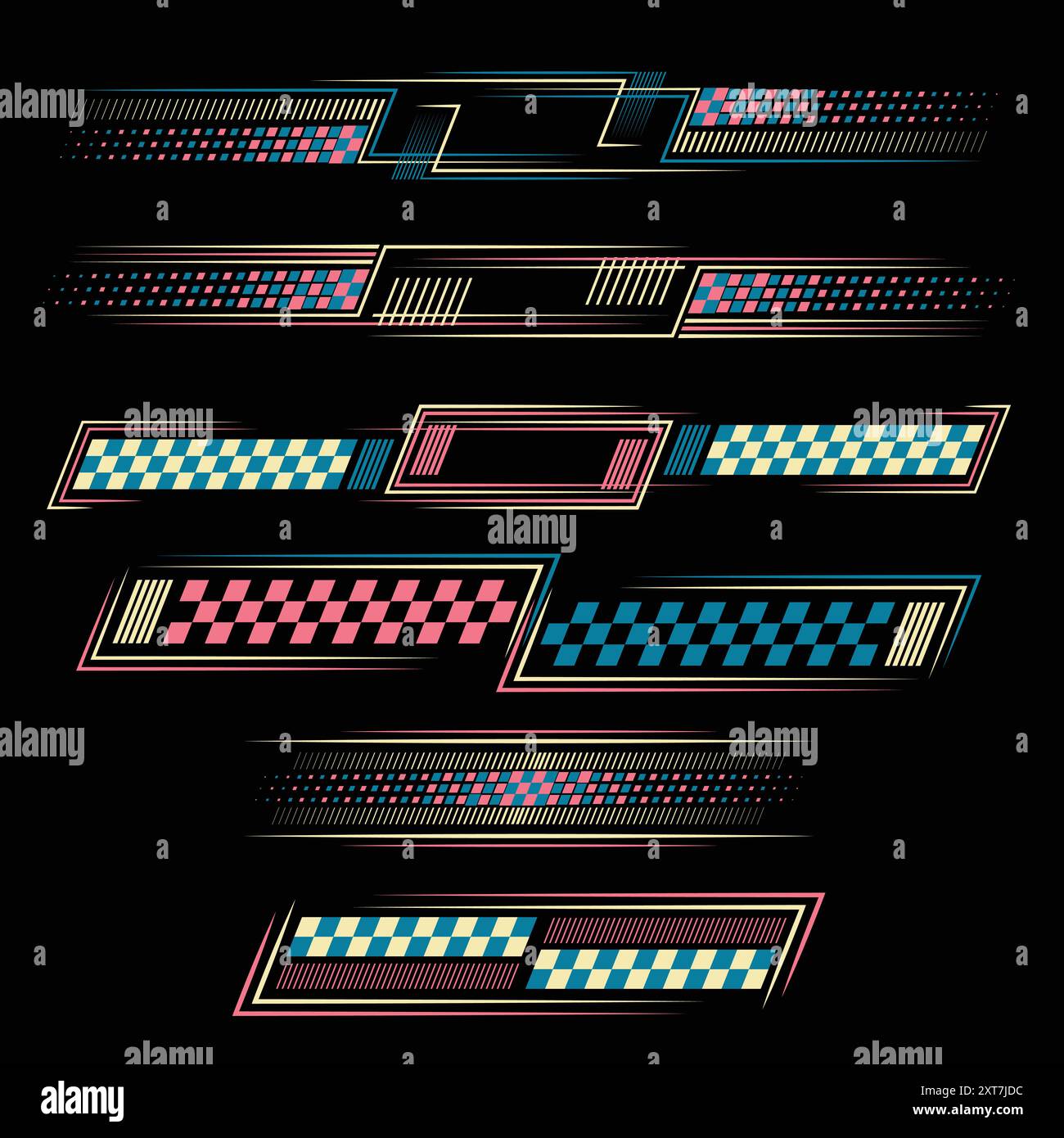 Racing sport colorful decals Stock Vector Image & Art - Alamy