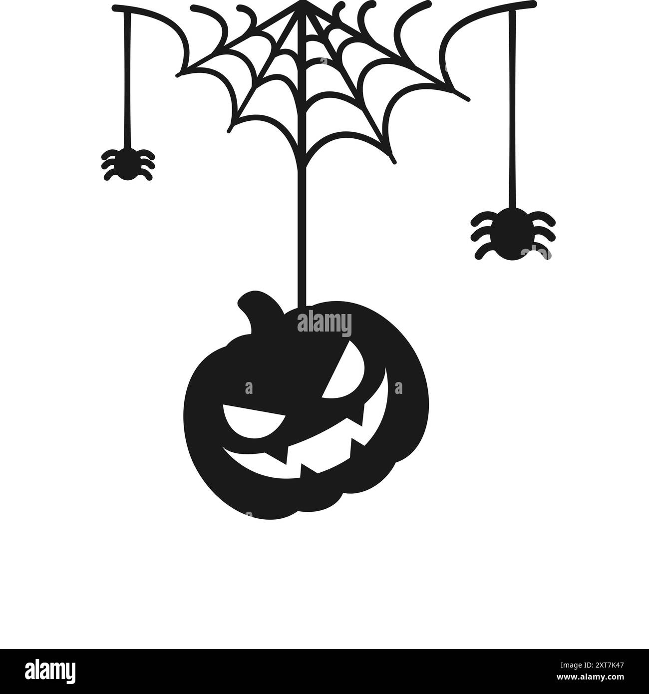 Jack O Lantern Silhouette Clip Art Stock Vektorgrafik „Halloween