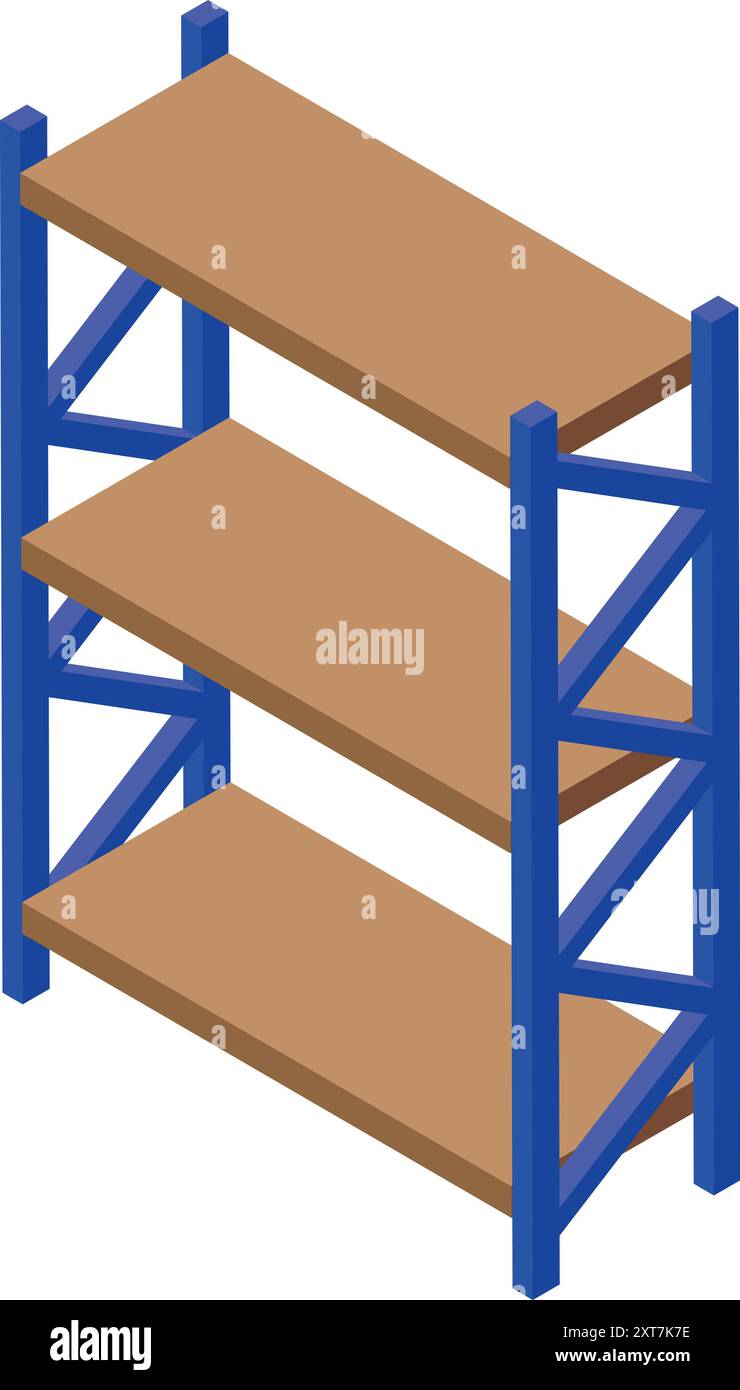 Isometric store furniture supermarket shelves hi-res stock photography ...